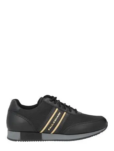 Paul & Shark Leather And Textile Low-top Sneakers - Black