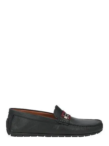 Bally Leather Loafers With Appliqués - Black