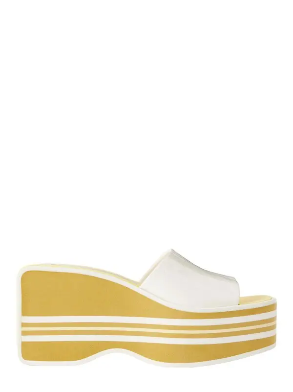 Chloé Swimming Cool Patent Leather Platform Sandals - Yellow