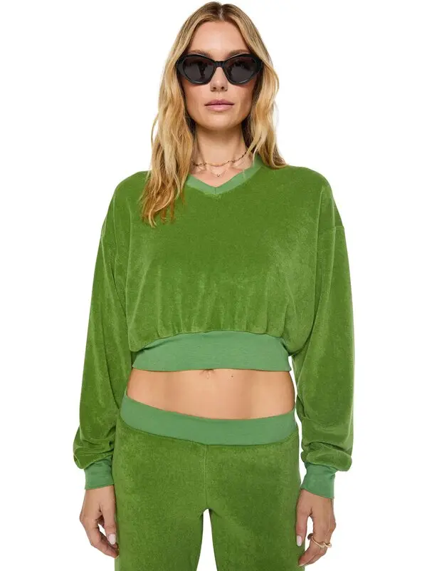 Eterne Cropped V-neck Sweatshirt - Multi