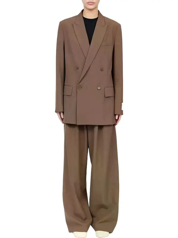 MAISON MARGIELA Wool Blend Suit Jacket - Brown