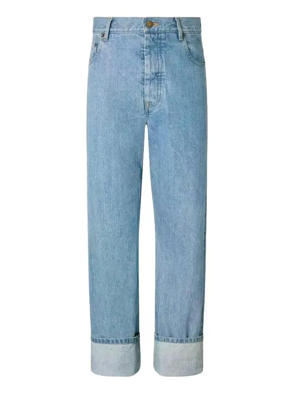 Thom Browne Selvedge Turn-up Denim Jeans - Blue