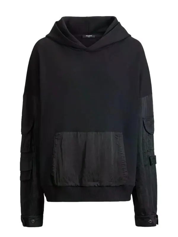 Balmain Vintage Utility Hoodie - Black