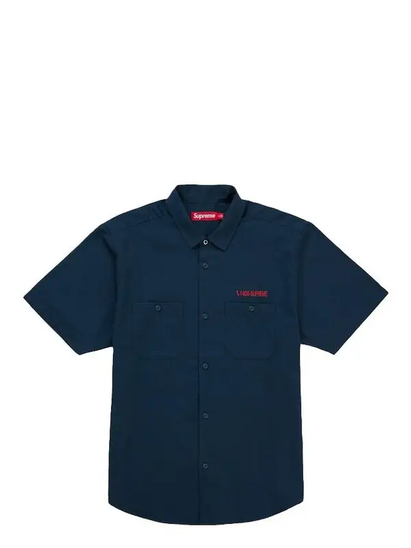 Supreme Aoi Cyborg Short Sleeve Work Shirt - Blue