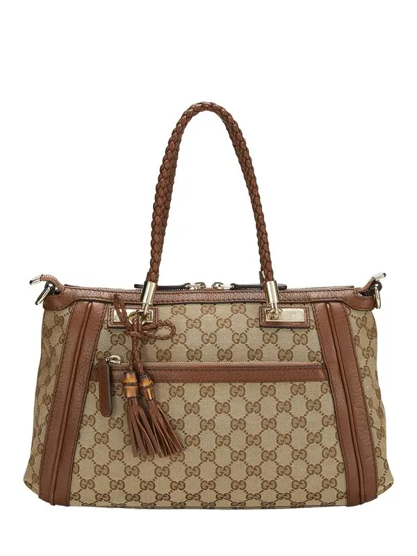 Gucci Original Gg Bella Zip Tote - Brown