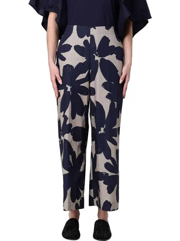 MEIMEIJ Floral Print Cotton Trousers - Multicolor