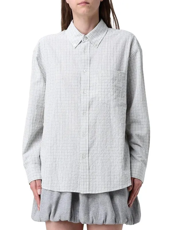 DUNST Check Pattern Shirt - Ivory