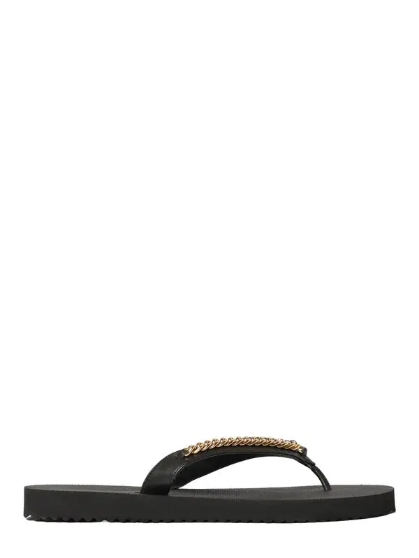 Stella McCartney Falabella Chain-detail Rubber Thong Sandals - Black