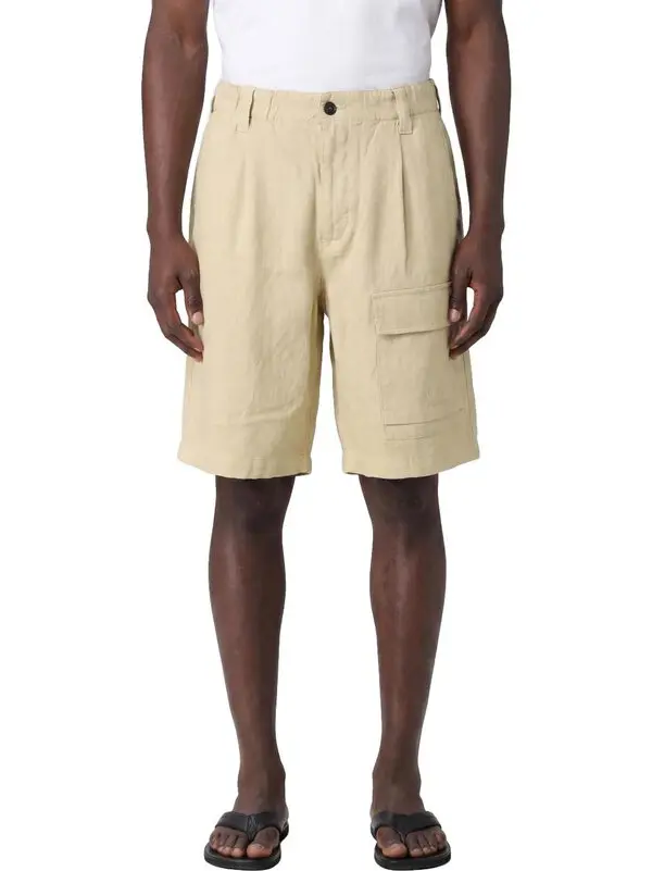 C.P. COMPANY Linen Cargo Shorts - Beige