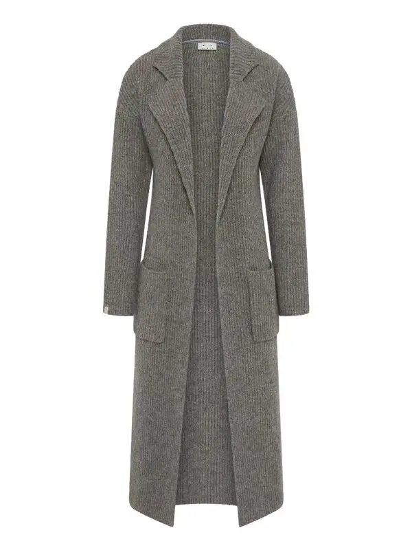 The Upside Ribbed Wool Coat - Grey