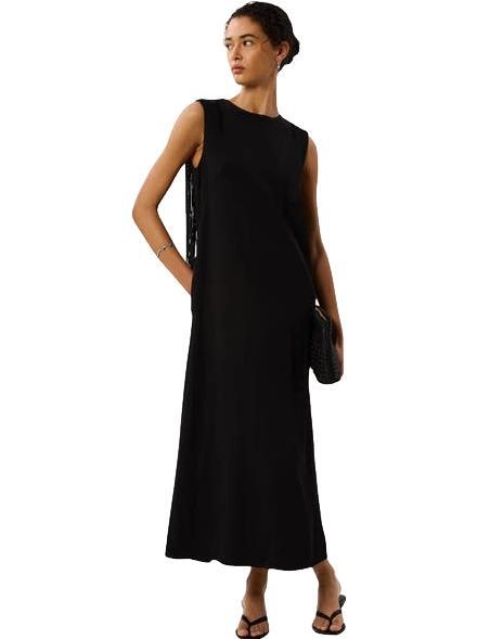 Whistles Midi Dress With Fringe Detail - Black