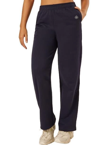 BE ATHLETICA Varsity Wide Leg Joggers - Midnight