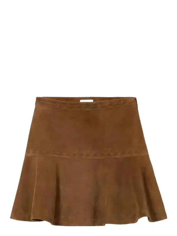 Claudie Pierlot Leather Wrap Skirt - Brown