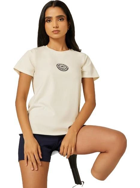 BE ATHLETICA Health Club Embroidered T-shirt - Marshmallow