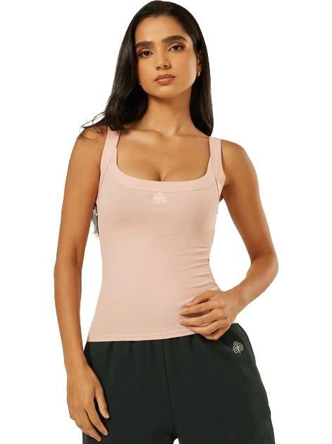 BE ATHLETICA Essential Scoop Neck Tank Top - Milkshake
