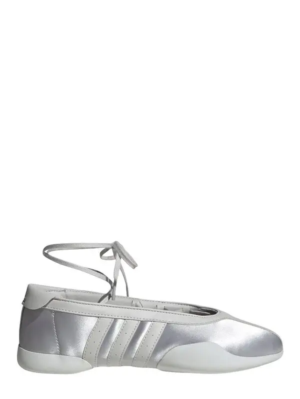 Adidas Ballet Flats With Lace-up Detailing - Silver