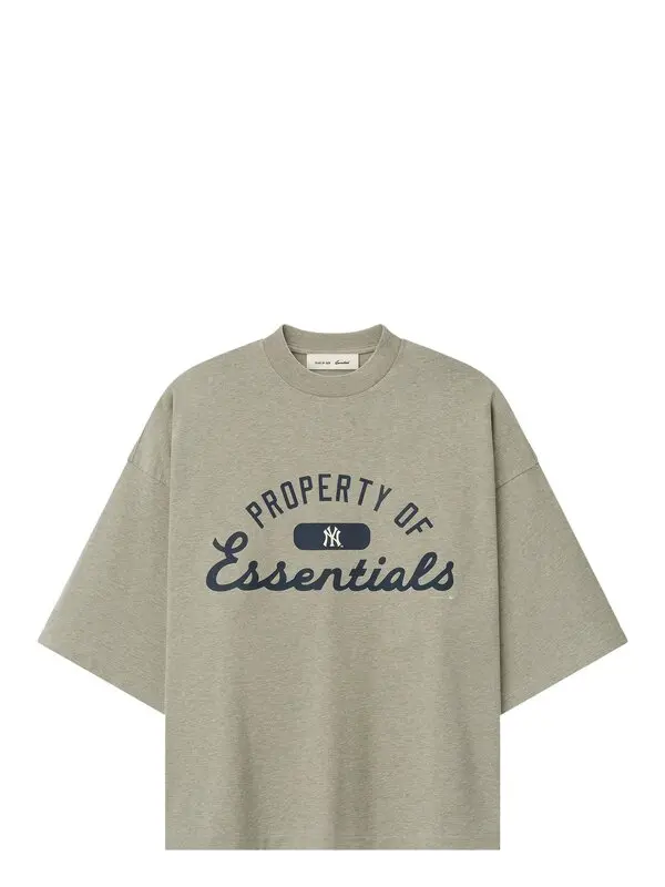 Fear Of God X Yankees "property Of Essentials" T-shirt - Grey