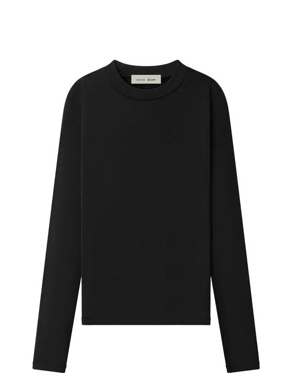 Fear Of God Rib Fitted Long Sleeve Tee - Black