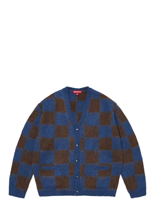 Supreme Checkerboard Cardigan - Blue