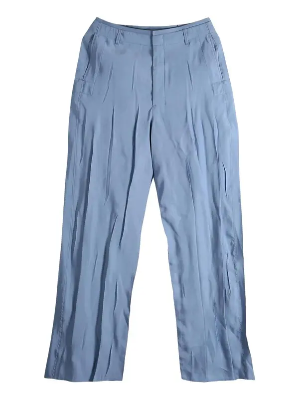 LEMAIRE Creased Soft Wide Leg Pants - Blue