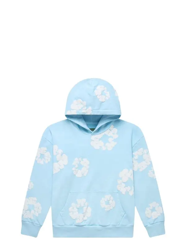 DENIM TEARS Cotton Wreath Hooded Sweatshirt - Blue