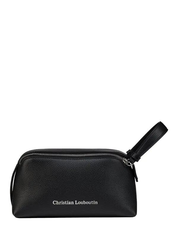 CHRISTIAN LOUBOUTIN Nostalgic Calfskin Travel Bag - Black