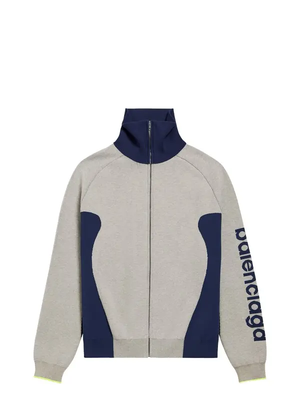 Balenciaga Track Jacket With Logo Detail - Grey