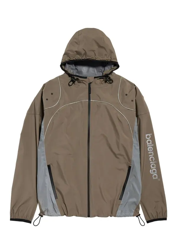 Balenciaga Reflective Zip-up Techwear Jacket - Grey