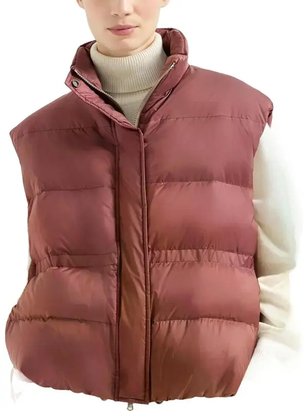 Brunello Cucinelli Water-resistant Matte-nylon Down Jacket With Monili - Red