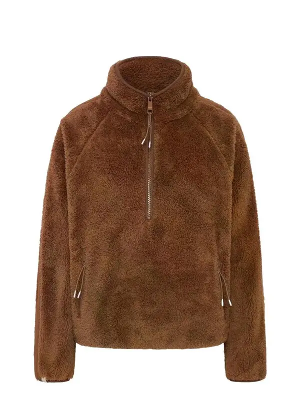 The Upside Harlow Fleece Half-zip Sweatshirt - Brown