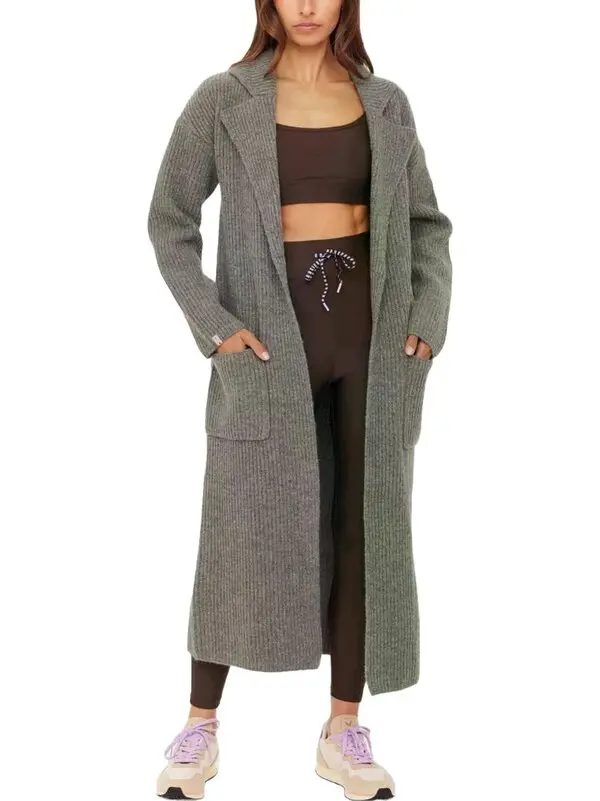 The Upside Ribbed Wool Coat - Grey