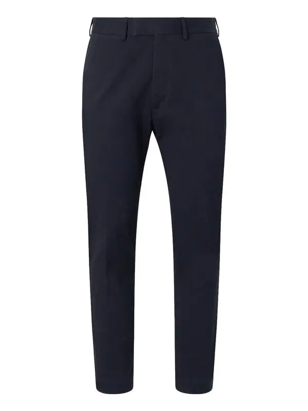 TOM FORD Tapered Cotton-blend Twill Trousers - Black