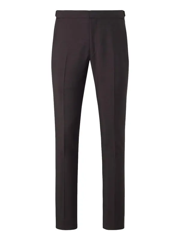 TOM FORD O'connor Straight-leg Mohair And Wool-blend Suit Trousers - Brown