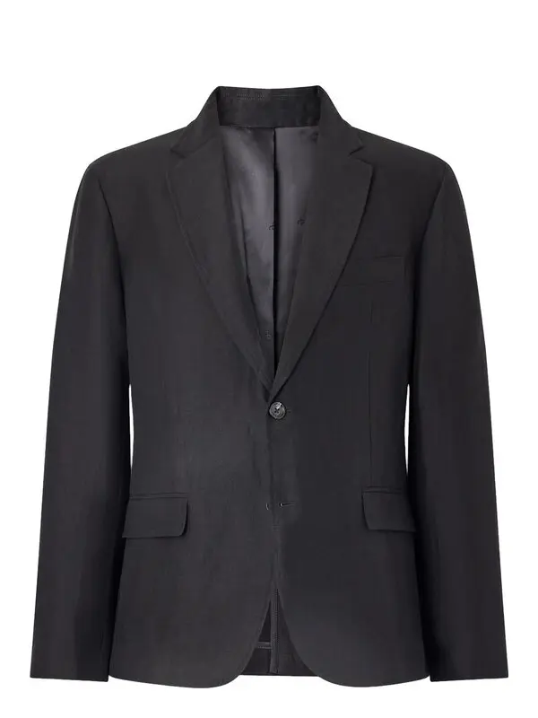 Rag & Bone Skeleton Wool And Linen-blend Suit Jacket - Black