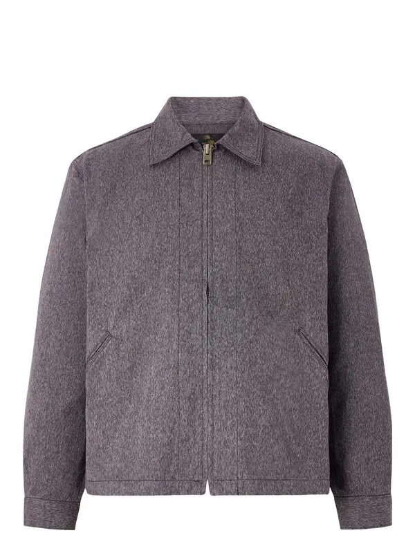 FULLCOUNT Mock Twist Denim Zip-up Jacket - Gray