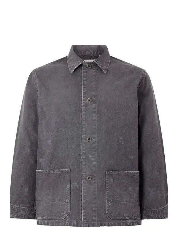FULLCOUNT Distressed Denim Chore Jacket - Gray