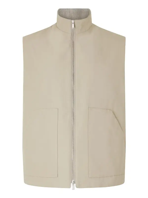 LARDINI Cotton-blend Gilet - Neutrals