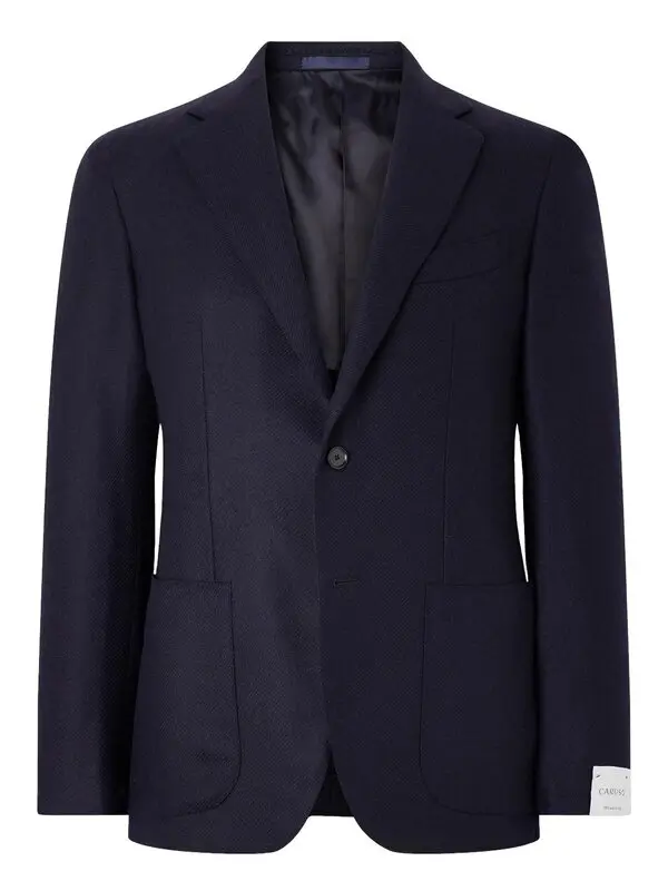 Caruso Aida Wool And Cashmere-blend Twill Blazer - Blue