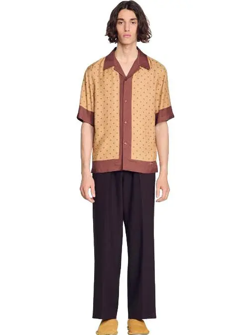 Sandro Micro Cross Motif Shirt - Camel