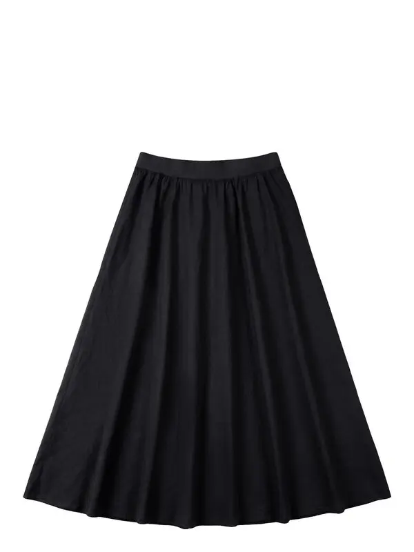 RED MYTH Midi Gauze Skirt - Black