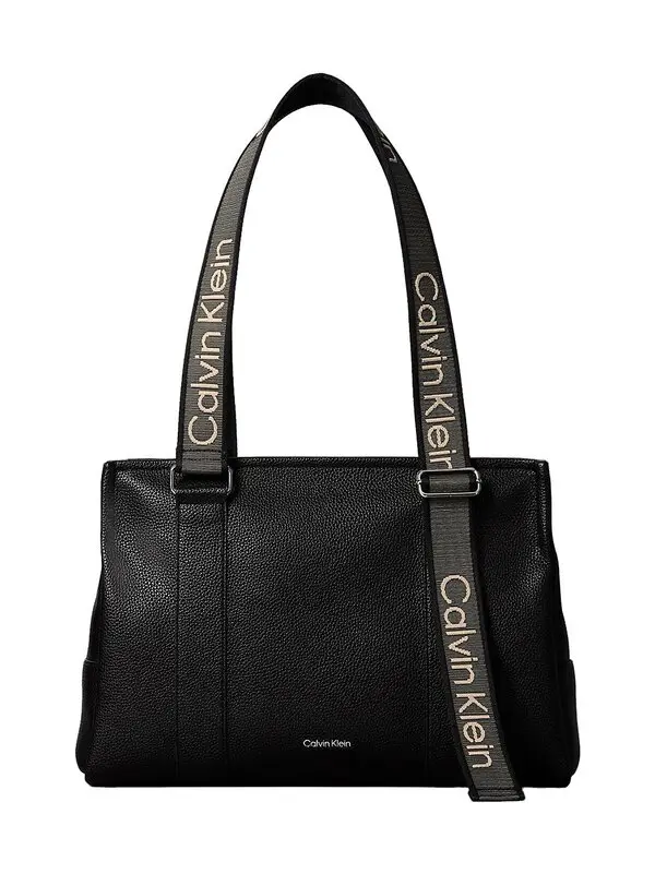 Calvin Klein Strap Tote Bag - Black