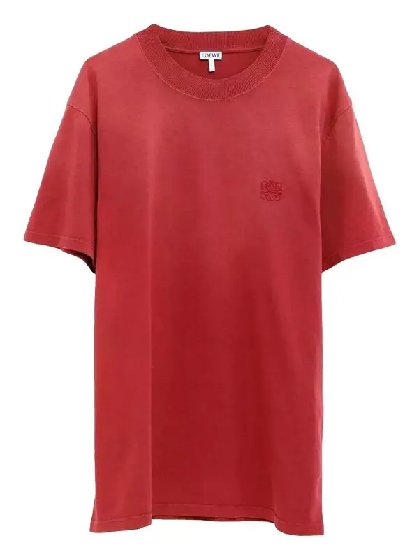 Loewe Anagram-embroidered T-shirt - Red