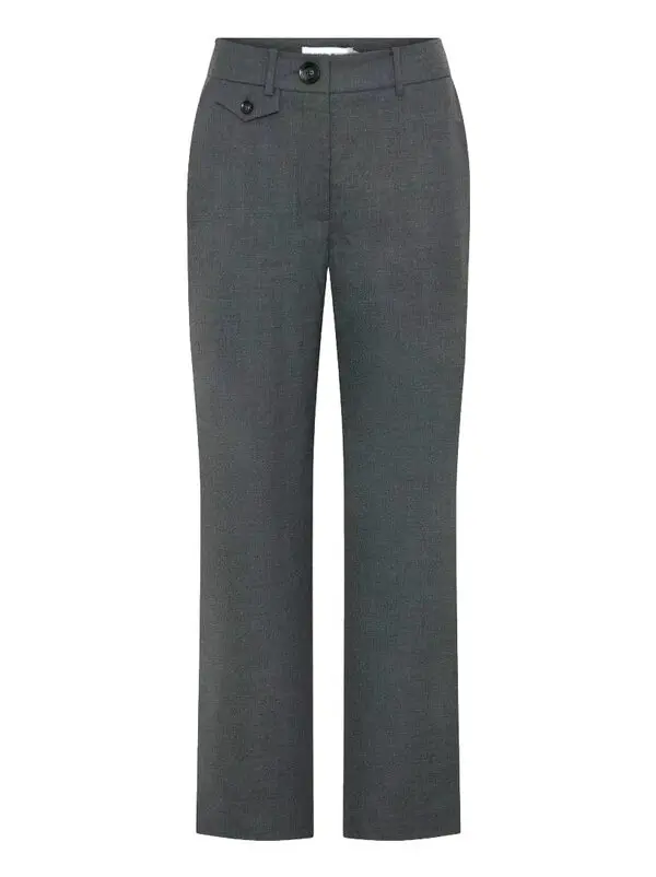 Anna Quan Juliette Button-detail Trousers - Grey