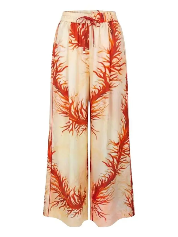 F.R.S FOR RESTLESS SLEEPERS Coral Print Drawstring Trousers - Neutrals