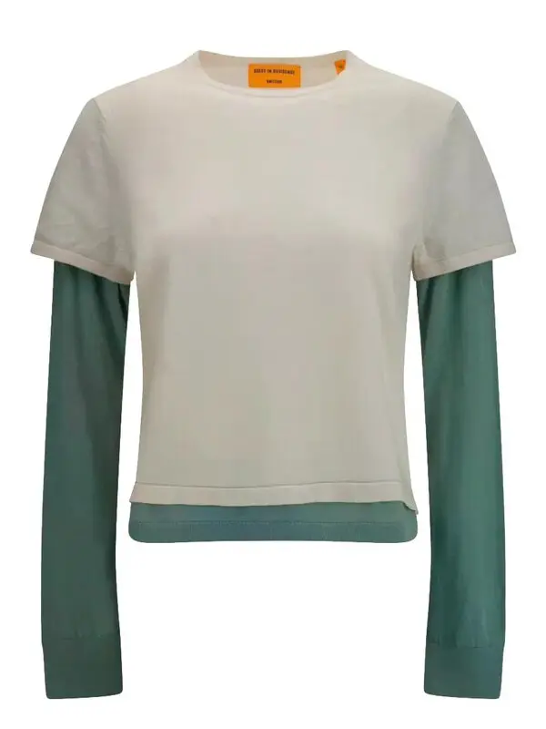 Guest In Residence Layered Crewneck T-shirt - Neutrals