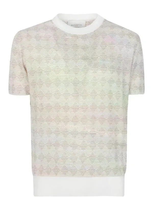 BALLANTYNE Diamond-pattern T-shirt - Neutrals