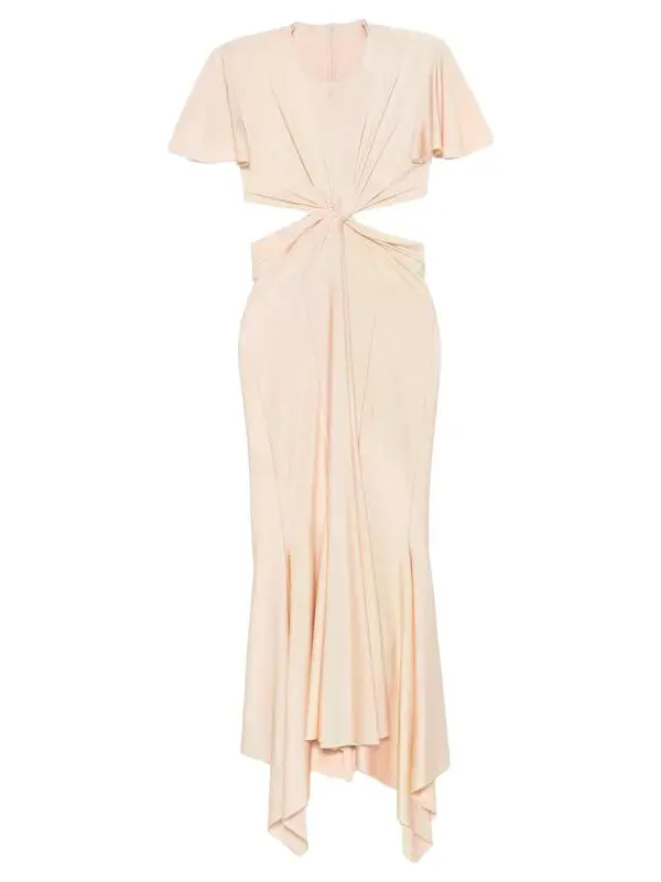 Philosophy Di Lorenzo Serafini Cut-out Twist Detail Dress - Neutrals