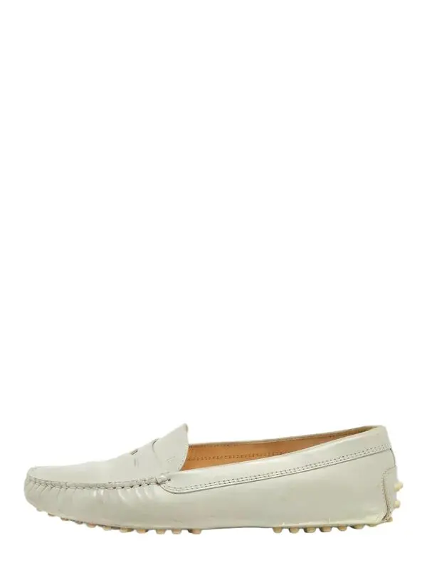 TOD'S Gommino Leather Loafers - Grey