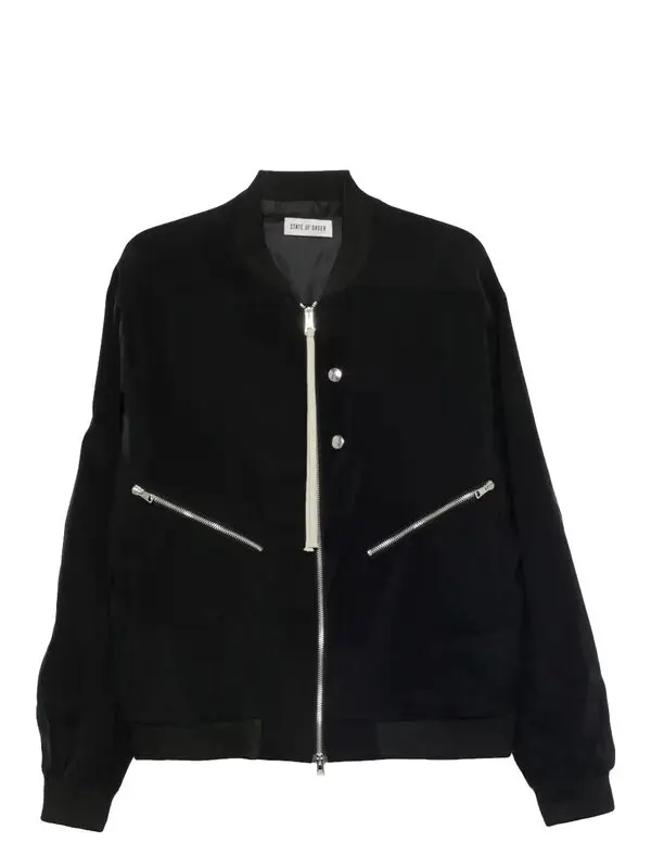 STATE OF ORDER Yaki Zip-up Bomber Jacket - Black