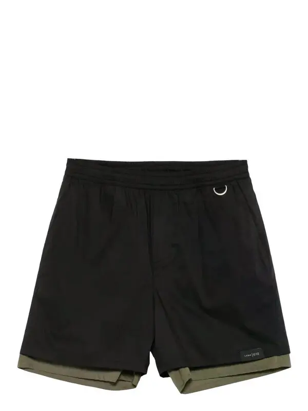 LOW BRAND Layered-design Shorts - Black